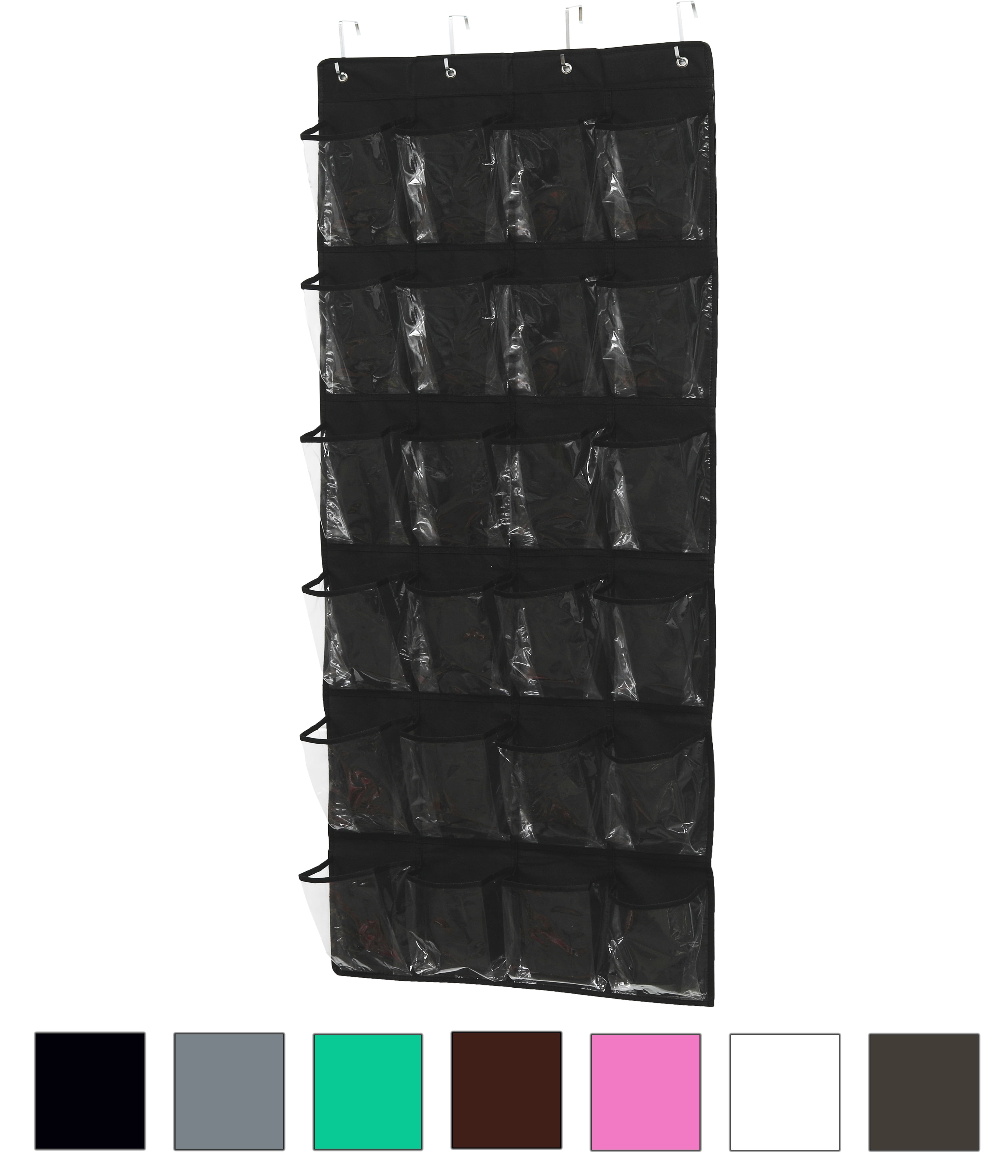 "Simple Houseware Shoe Storage - Clear 24 Pockets Over The Door Hanger ...
