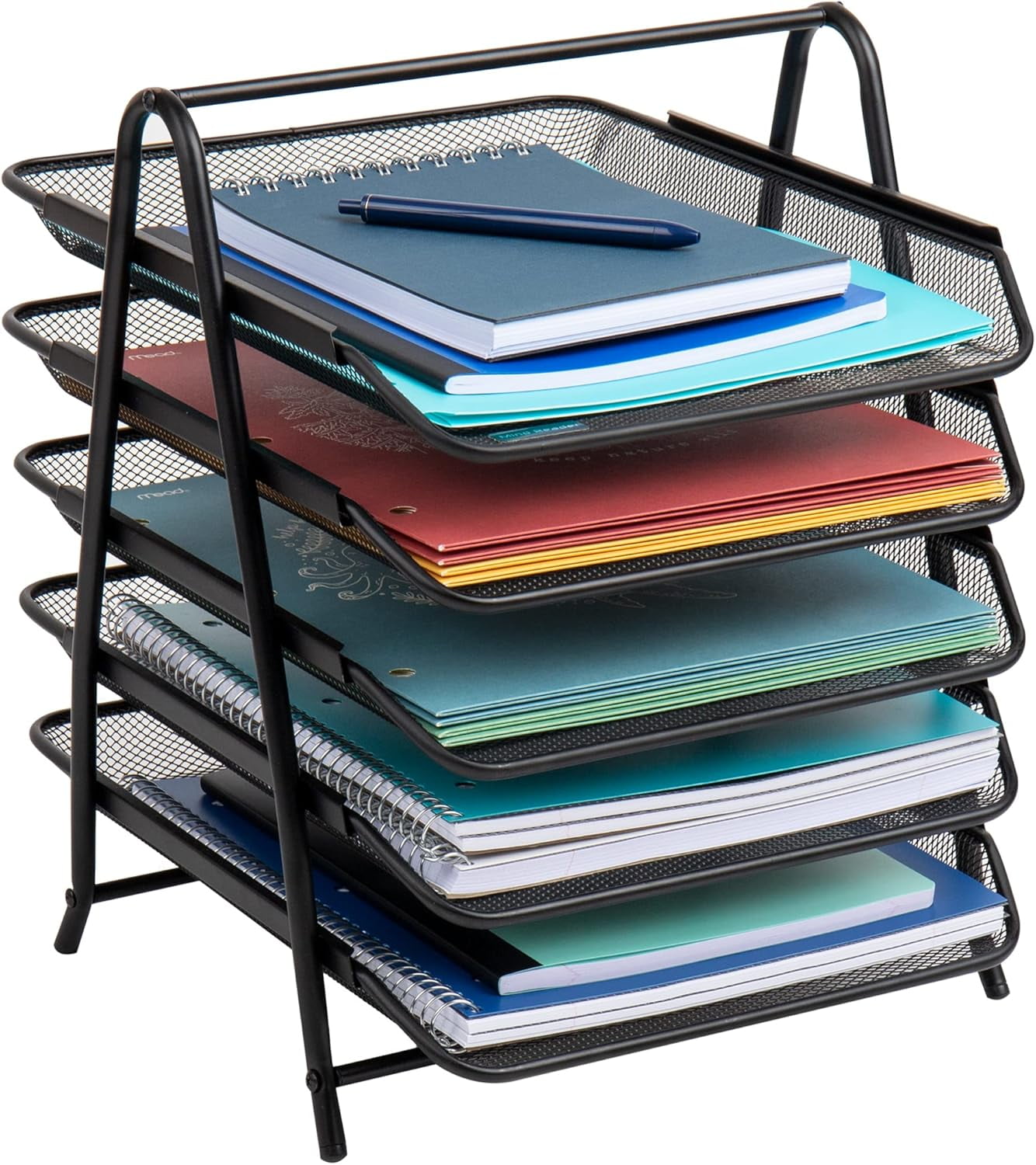 Simple Houseware 3-Tier Stackable and Sliding Desktop Document Letter ...