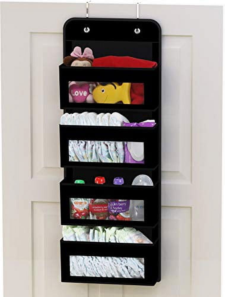 Simplehouseware Over Door/Wall Mount 4 Clear Window Pocket Organizer ...