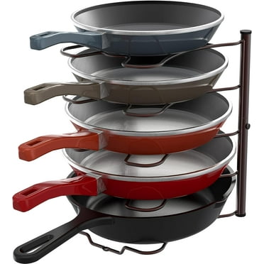 Mudeela Pots and Pans Organizer for under Cabinet，6-Tier Heavy Duty ...