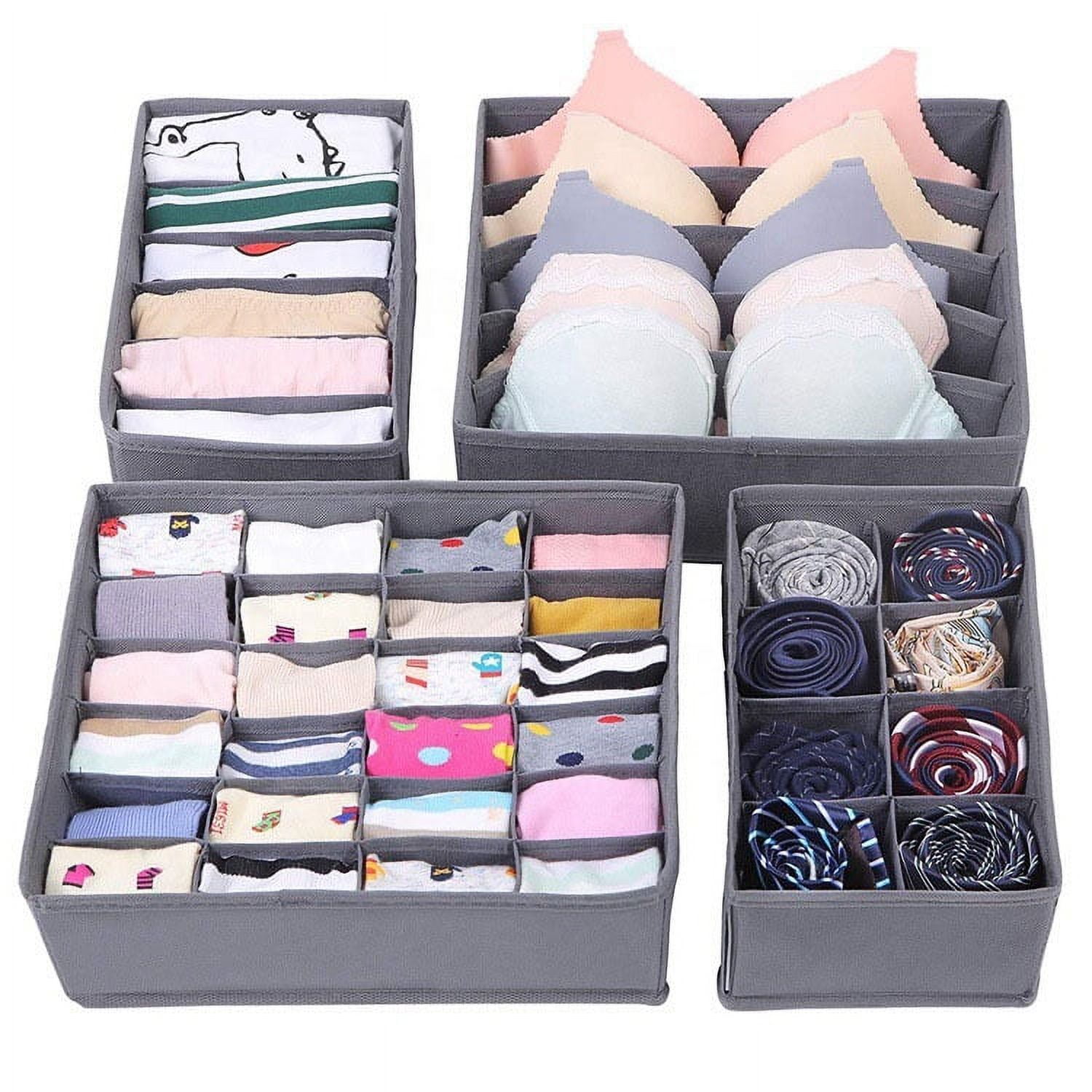 Simple Houseware Closet Underwear Organizer Drawer Divider 4 Set + 6 ...
