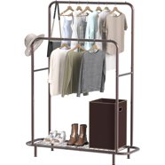 Simple Houseware Indoor Heavy Duty Apparel Clothing Garment Rack, Black ...