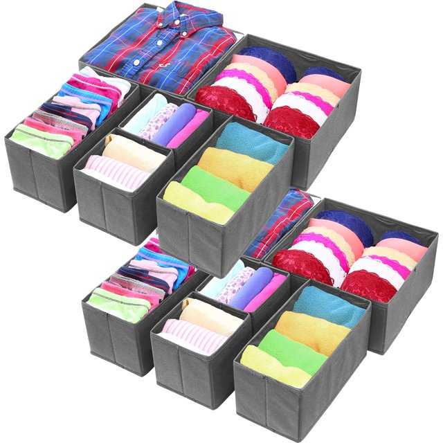 Simple Houseware Foldable Cloth Storage Box for Clothes, Fabric, Bras ...