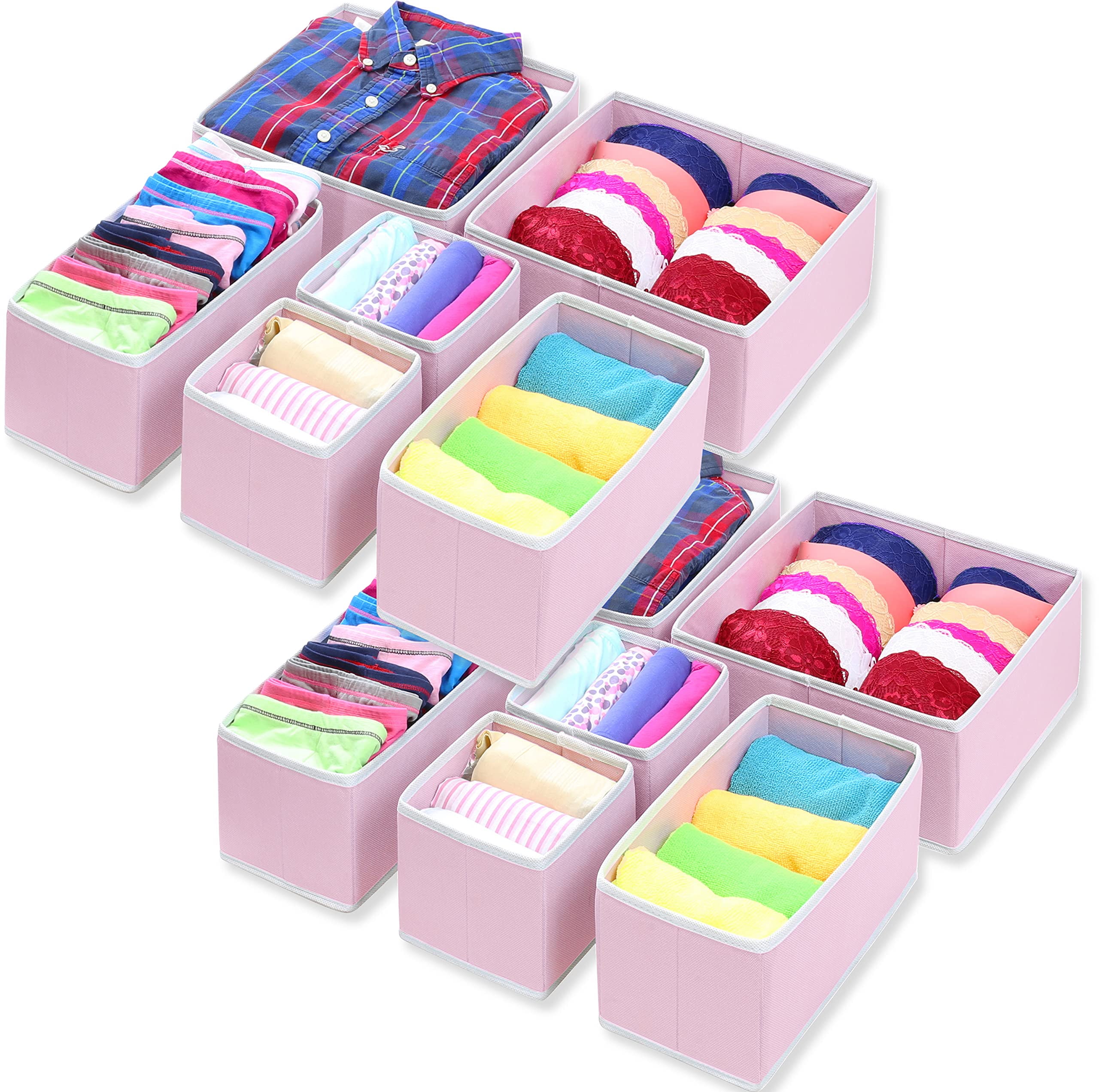 Simple Houseware Foldable Fabric Storage Box for Clothes, Underwear ...