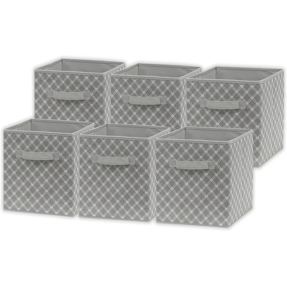 SimpleHouseware Strong Fabric Cube Storage Bins, Foldable Organizer ...