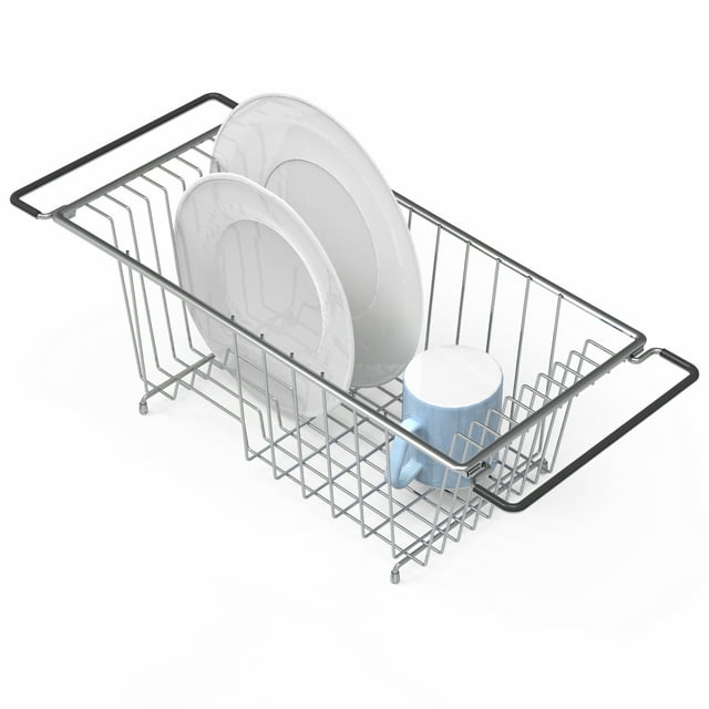 Simple Houseware Chrome Kitchen Dryer Drain Over Sink And Counter Top