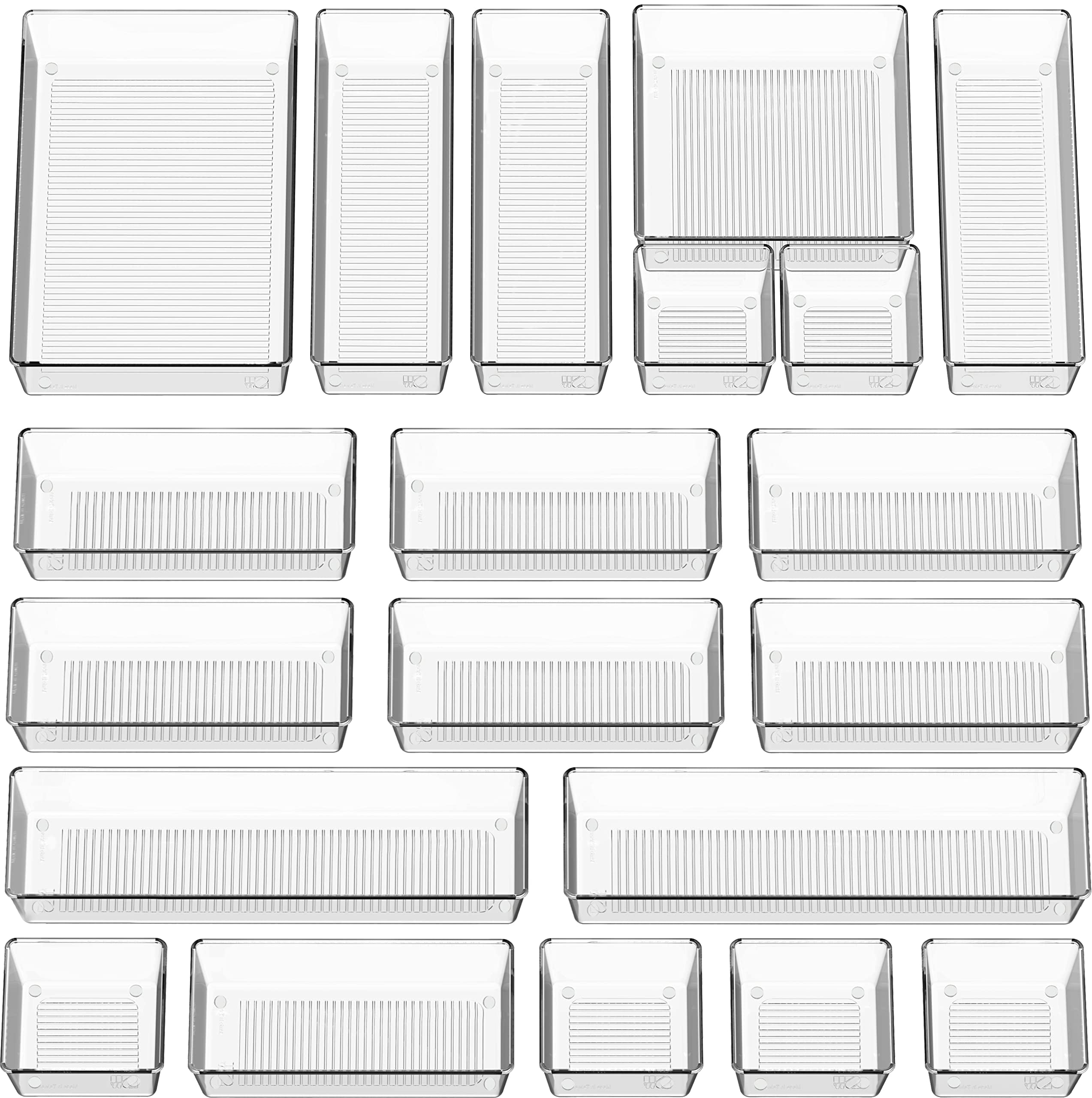 Simple Houseware Clear Plastic Drawer Cabinet Organizer, Storage ...