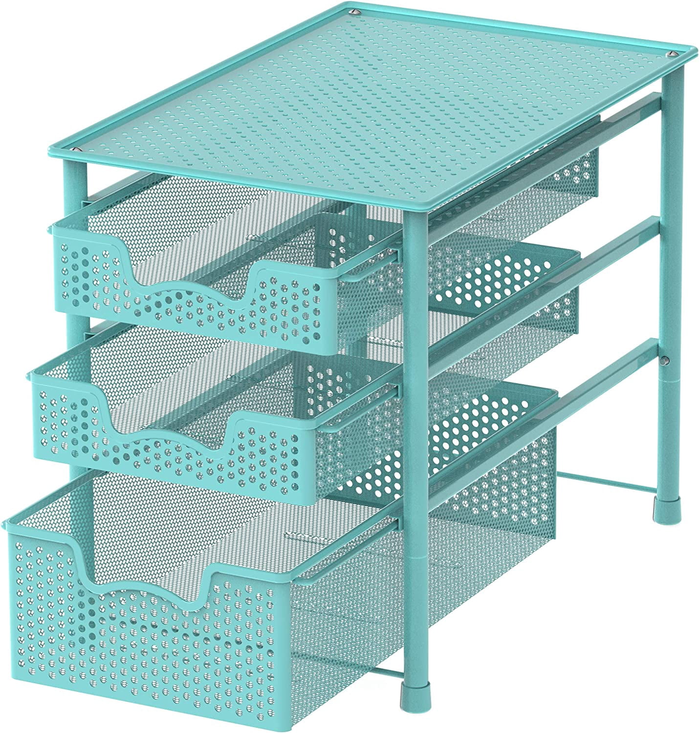 Simple Houseware Stackable 3 Tier Sliding Basket Organizer Drawer ...
