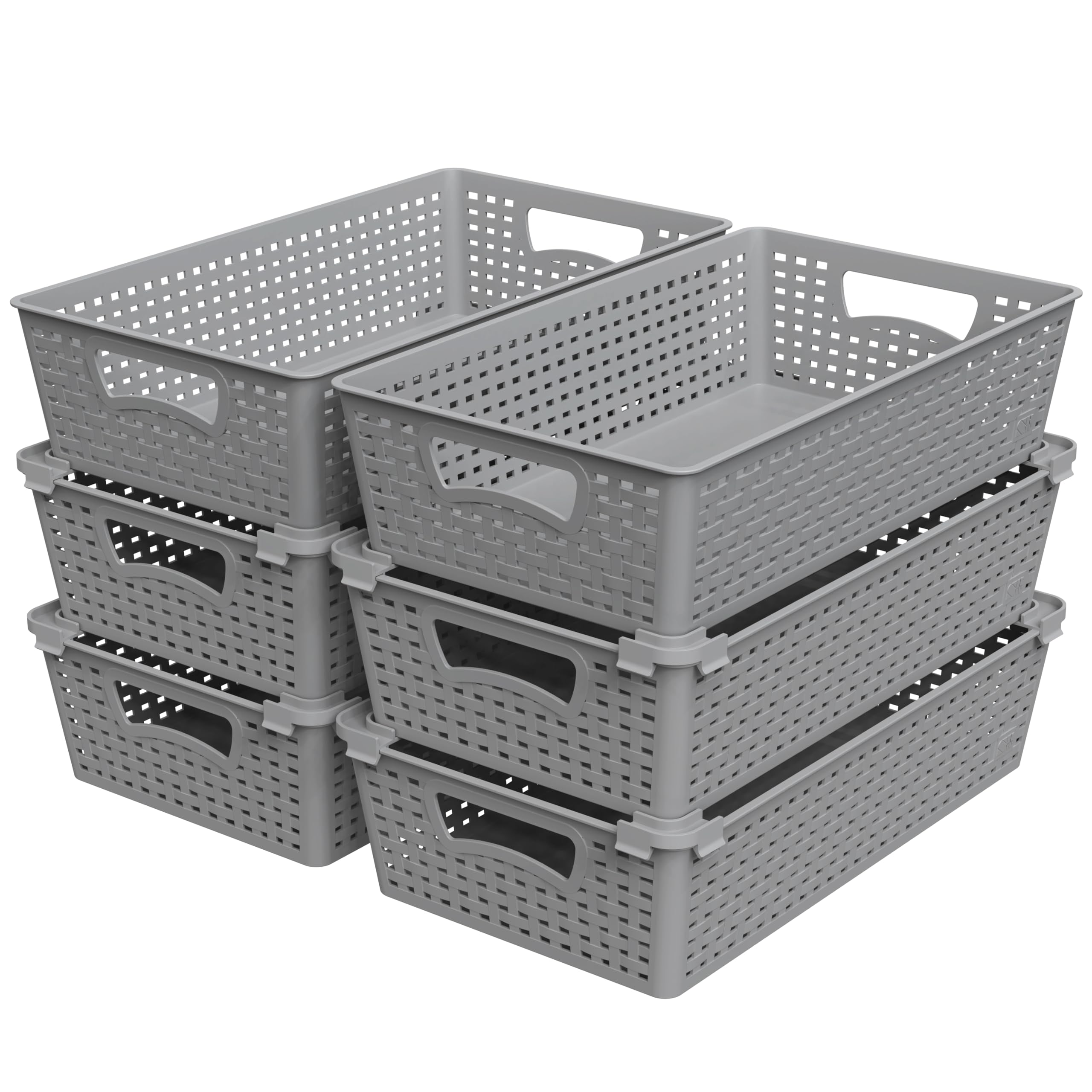 Woven Storage Basket - Grey - Walmart.com