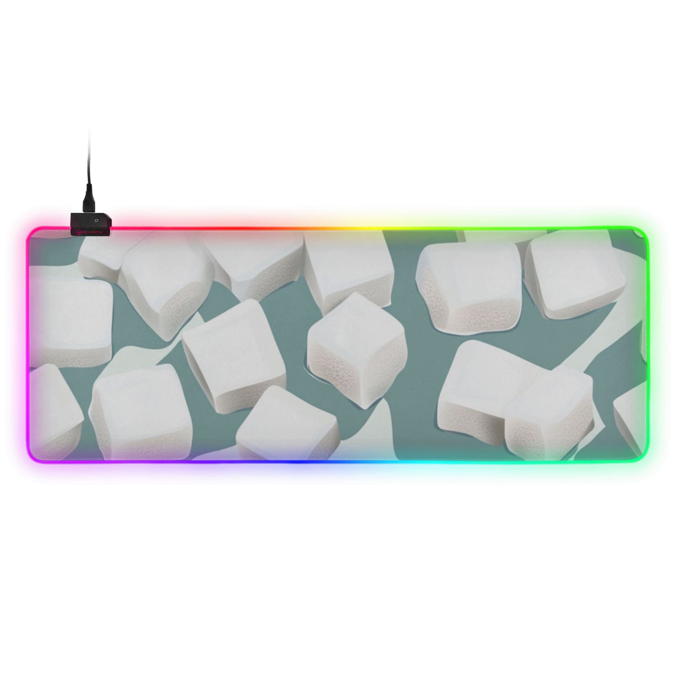 Simple Ice Candy RGB Gaming Mouse Pad Large Keyboard Mat Rubber Base 13 ...
