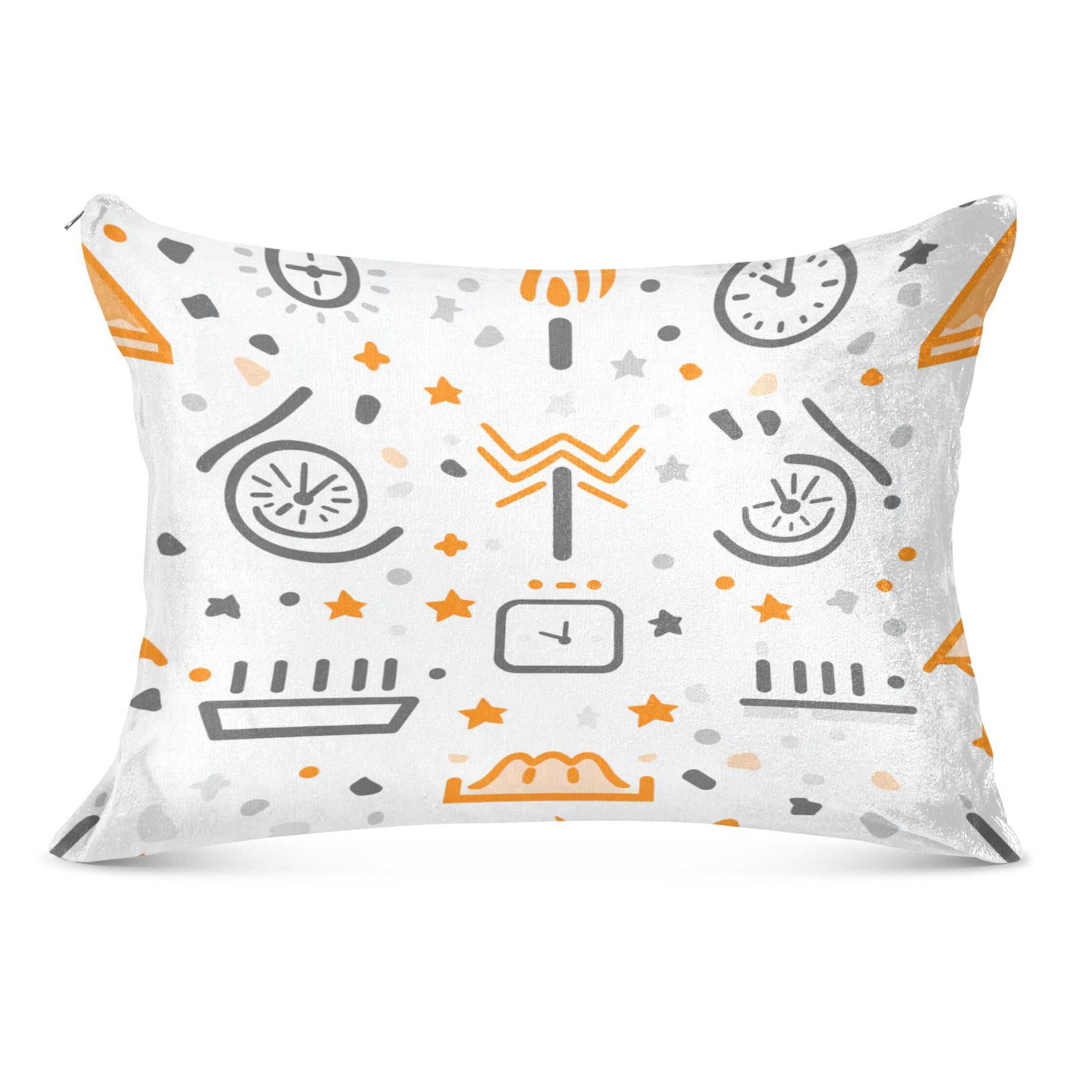 Simple Icons Pattern 20x26" Standard Plush Pillow Case, Zippered ...