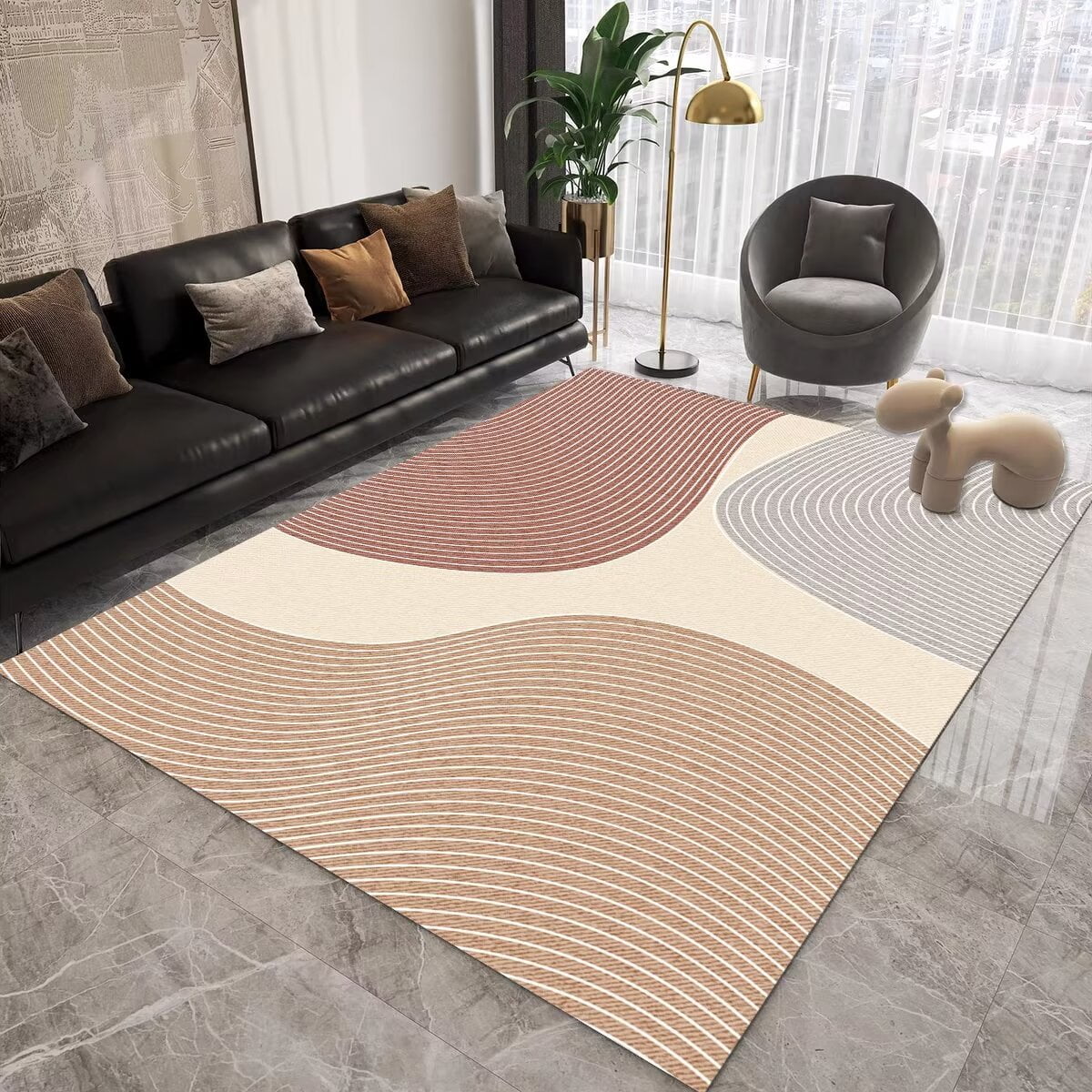Simple Ins Lines Light Luxury Living Room Carpet Bedroom Home ration ...