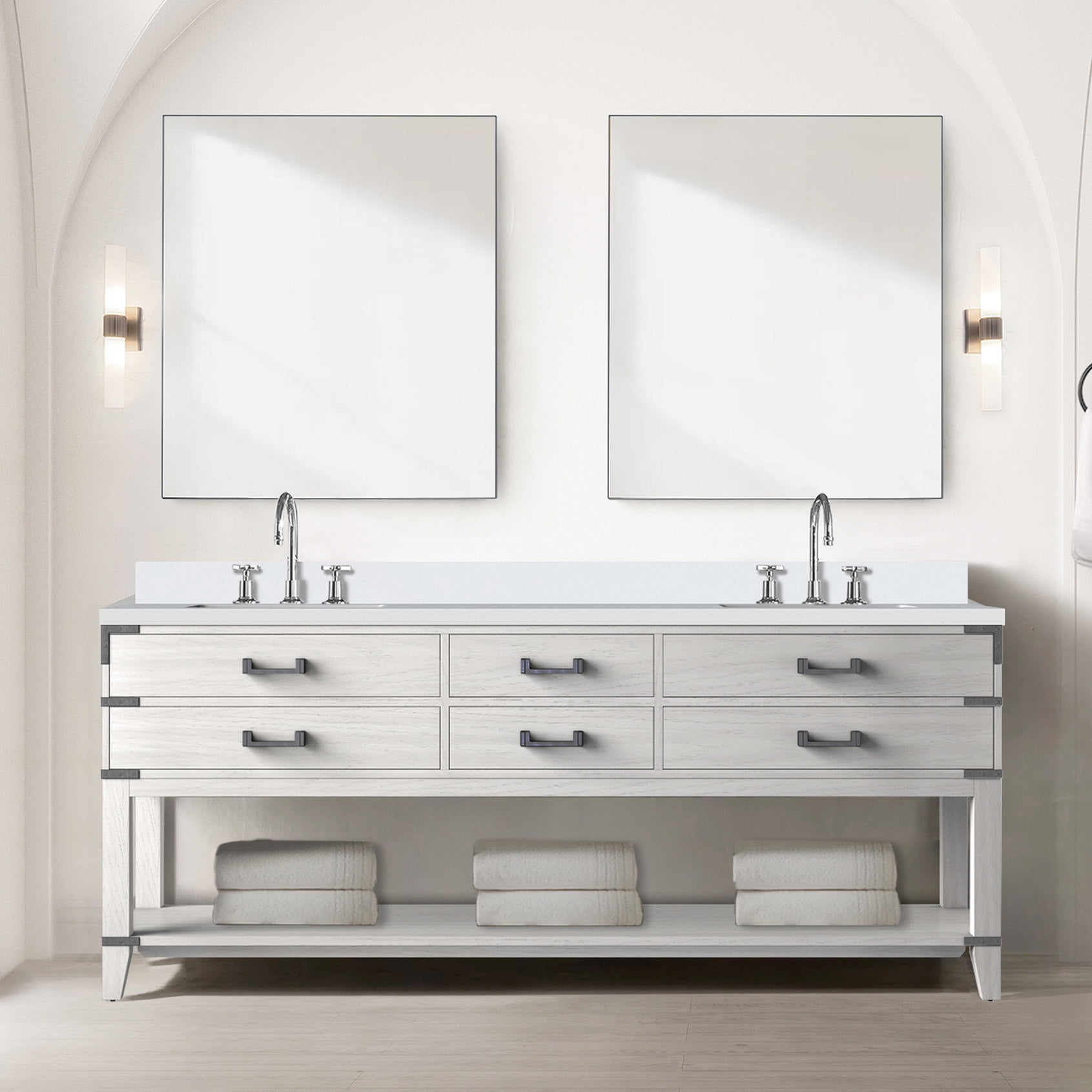 Simple Installation - 80-inch Double Bath Vanity - Walmart.com