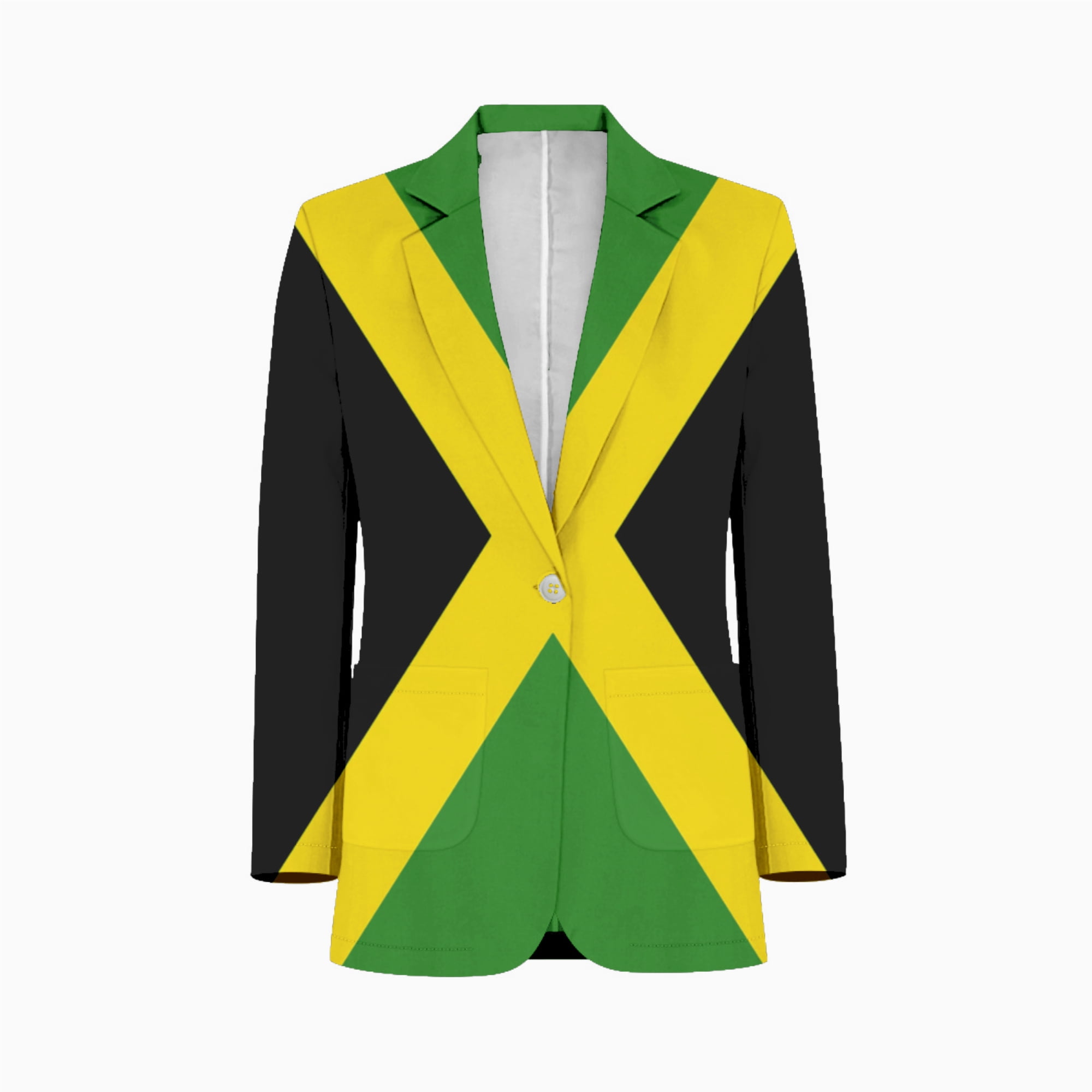 Simple Jamaican Flag Men's Suit Blazer Casual Party Wear Slim Fit Suit ...