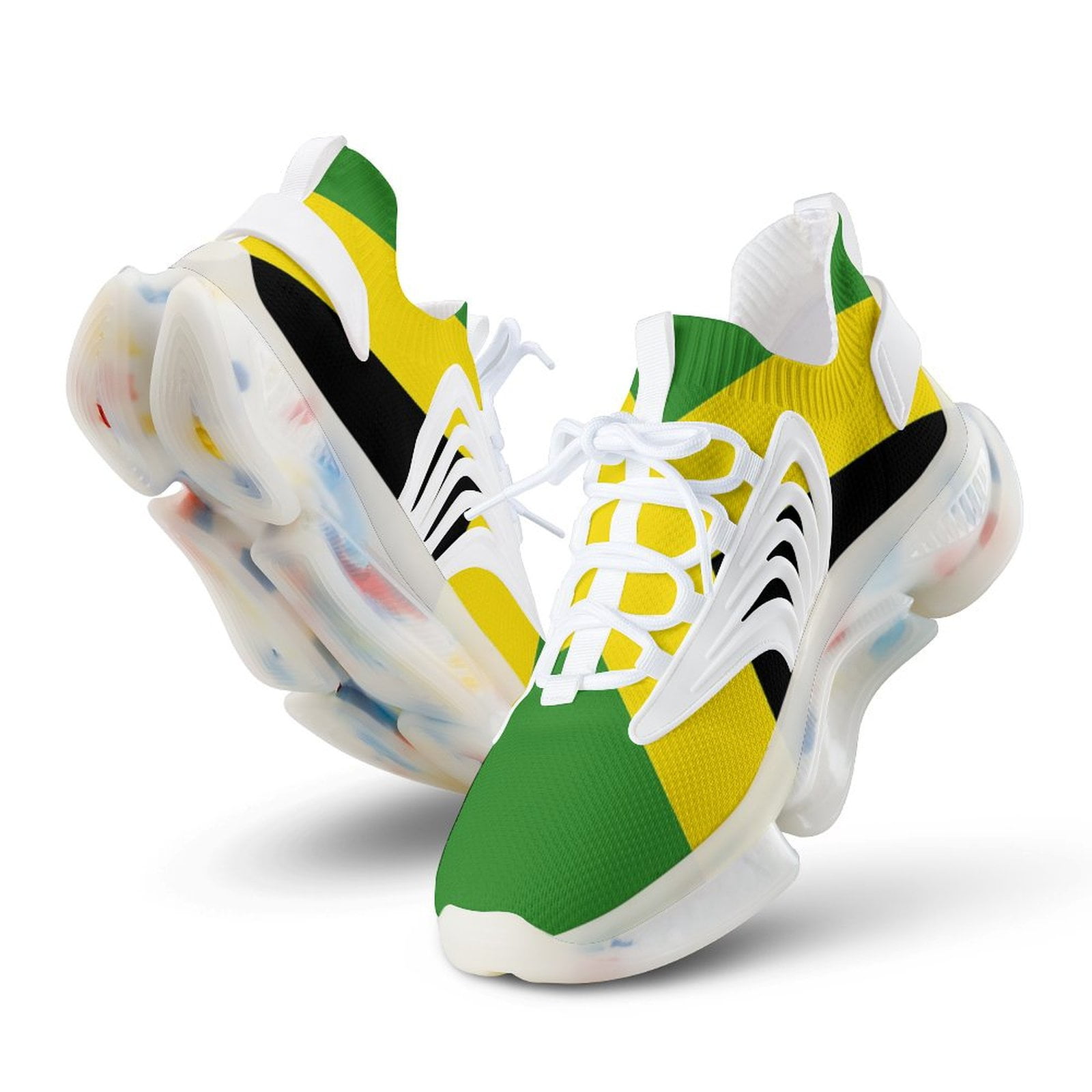Simple Jamaican Flag Walking Shoes for Men Woman Lightweight Tennis ...