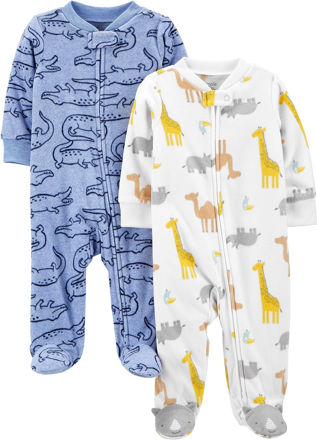 Simple Joys by Carter's Baby Boys' 2-Pack Fleece Footed Sleep and Play ...