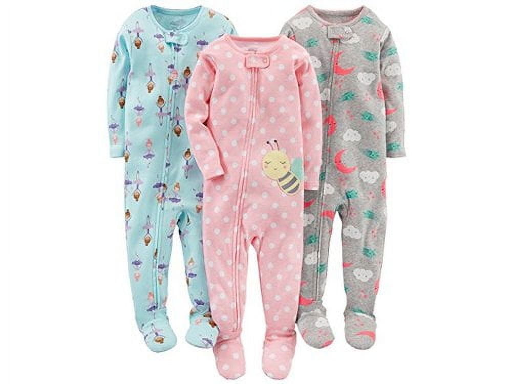 Simple Joys by Carter's Baby Girls' 3-Pack Snug-Fit Footed Cotton ...