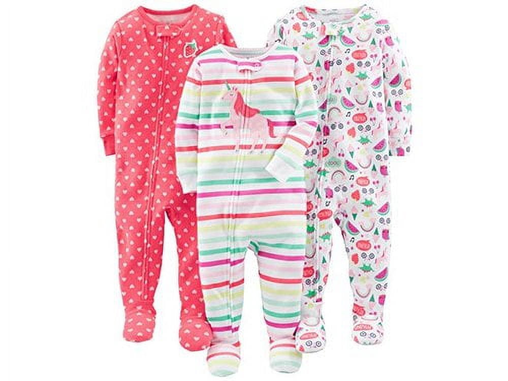 Simple Joys by Carter's Baby Girls' 3-Pack Snug-Fit Footed Cotton ...