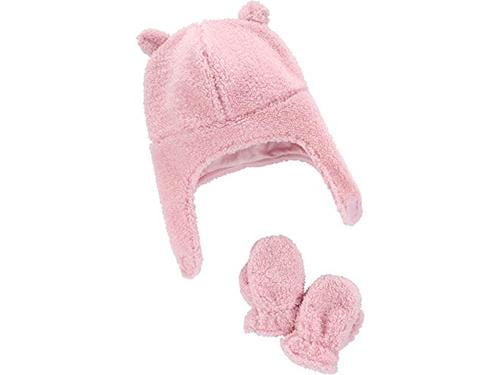 Simple Joys by Carter's Baby Hat and Mitten Set, Pink, Size 12-24 ...