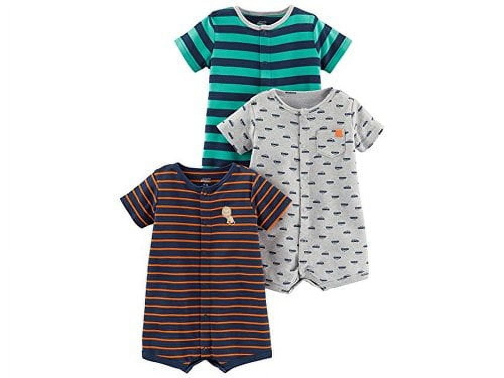 Simple Joys by Carter's Boys' 3-Pack Snap-up Rompers - Walmart.com