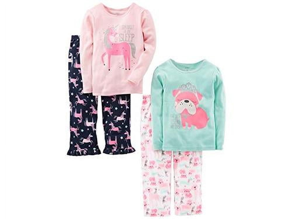 Simple Joys by Carter's Little Kid and Toddler Girls' 4-Piece Pajama ...