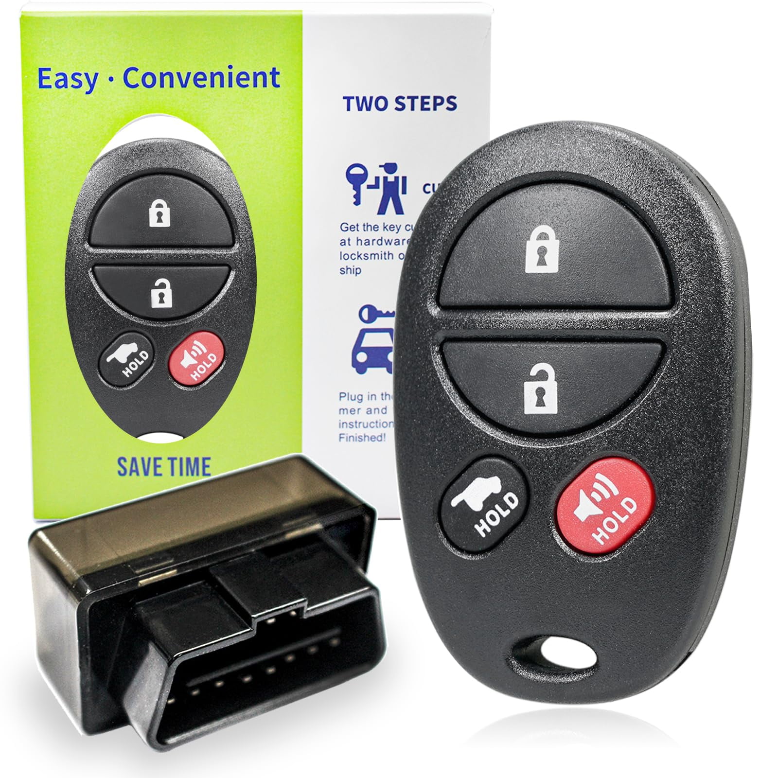 Simple Key Programmer & Key Fob 4 Button for Toyo-ta Sequoia Solara ...