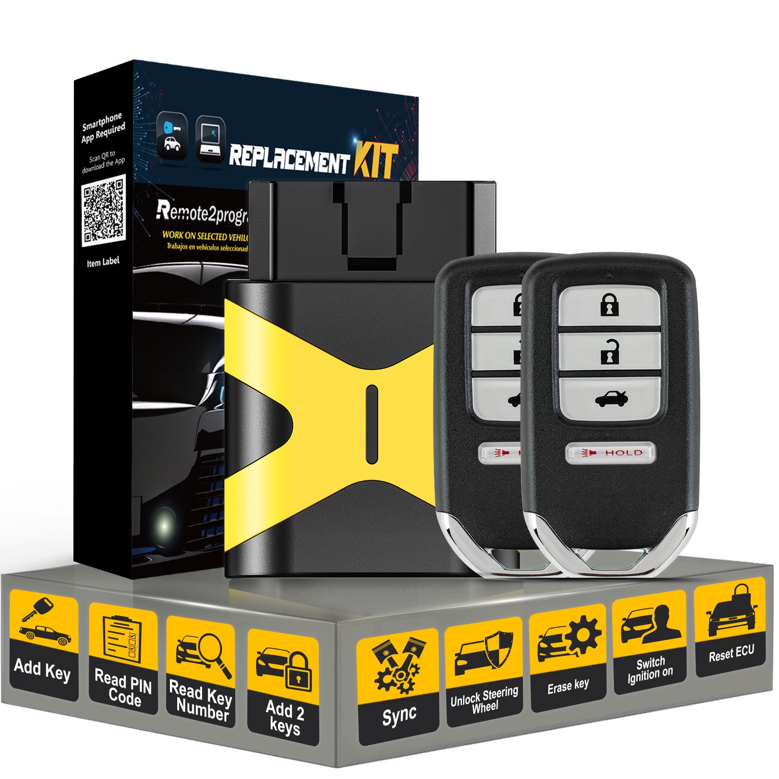 Simple Key Programmer Kit for No Working Remote and Keyless Entry ...