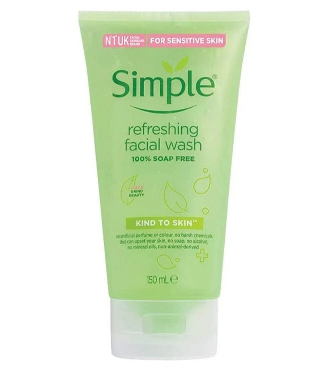 Simple Kind To Skin Refreshing Facial Wash 150ml – Gentle Soap-Free ...