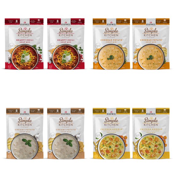 Simple Kitchen, Soup Variety Pack, 8 count, 64 servings total - Walmart.com