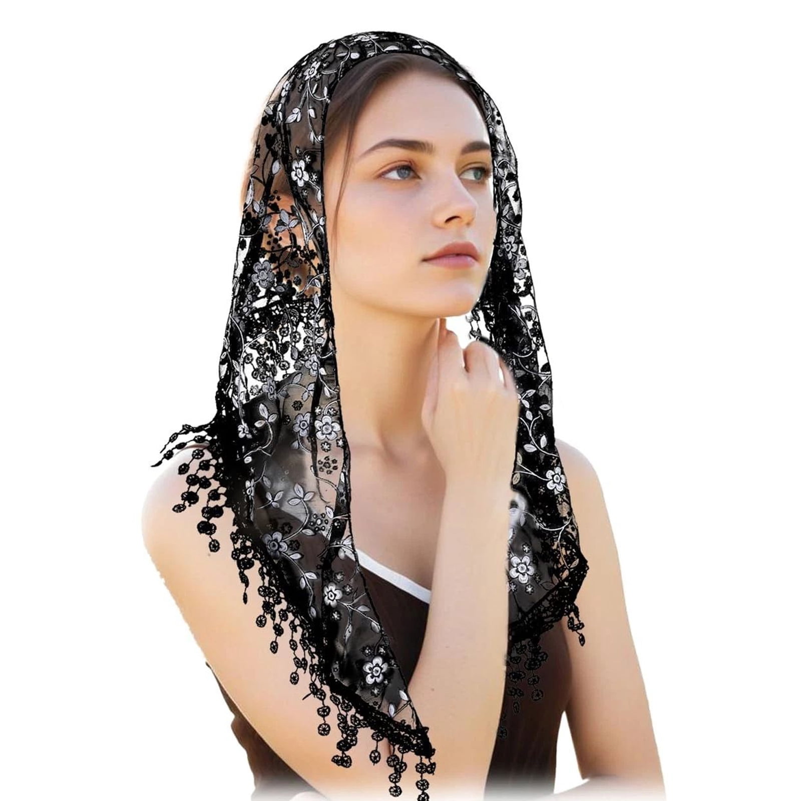 Simple Lace Mantilla for Catholic Church Latin Mass Headcover Shawl ...