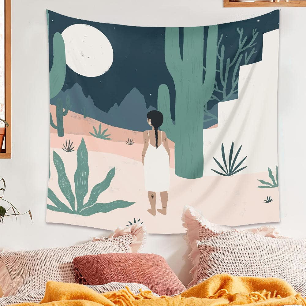 Simple Landscape Color Tapestry Travel Mattress Bohemian Sleeping ...