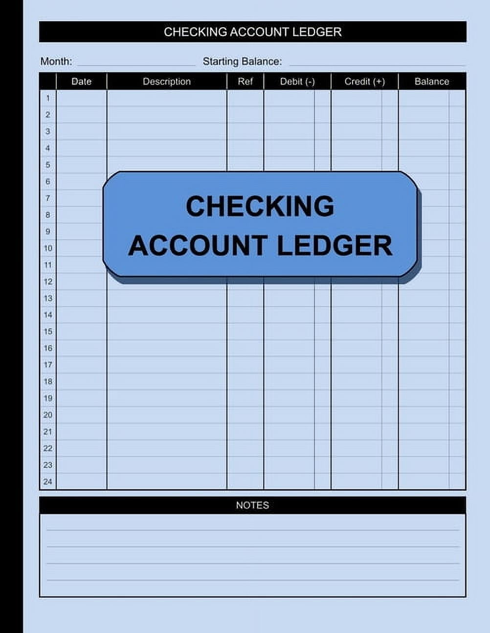 Simple Ledger: Checking Account Ledger: Check and Debit Card Register ...