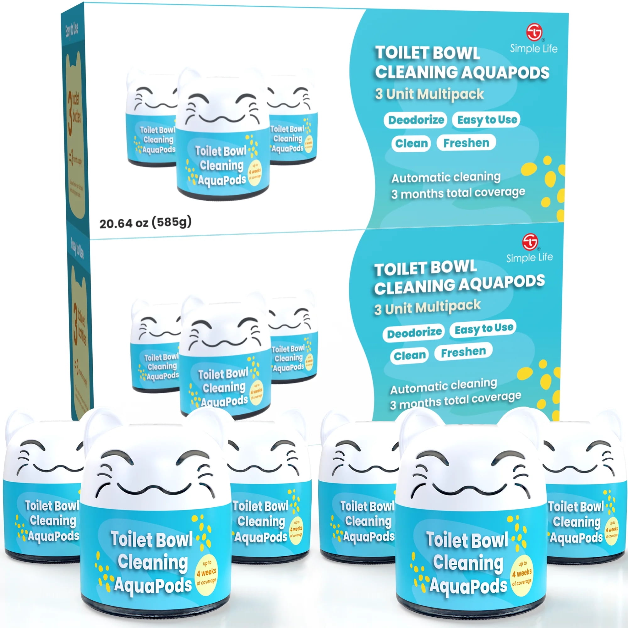Simple Life, Automatic Toilet Bowl Cleaner, 6 ct, Long-Lasting Tablets ...
