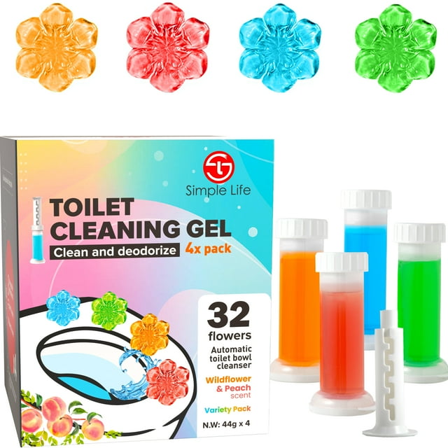 Simple Life Fresh Flower Gel Toilet Bowl Cleaning Stamp, Freshener ...