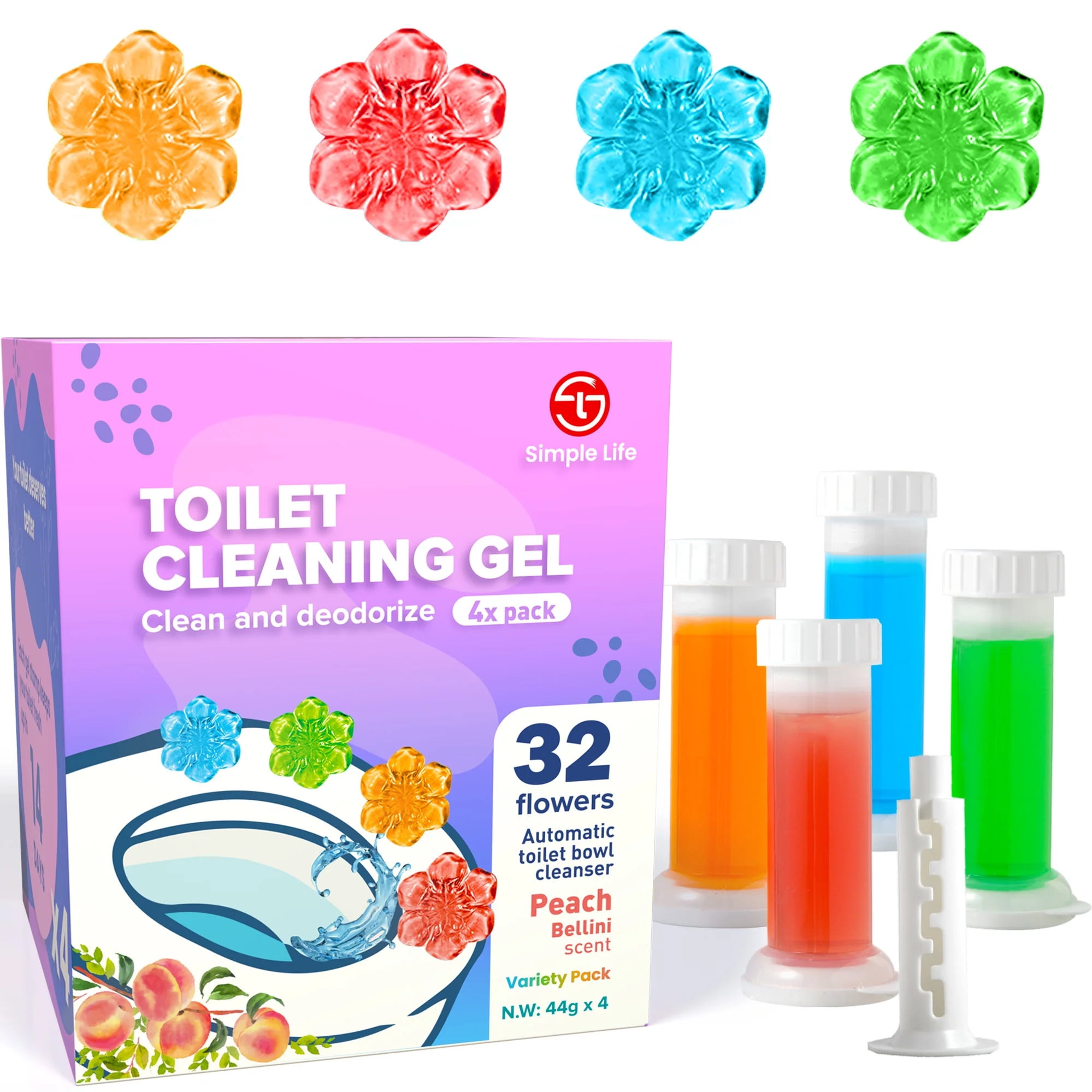 Simple Life Fresh Flower Gel Toilet Bowl Cleaning Stamp, Freshener ...