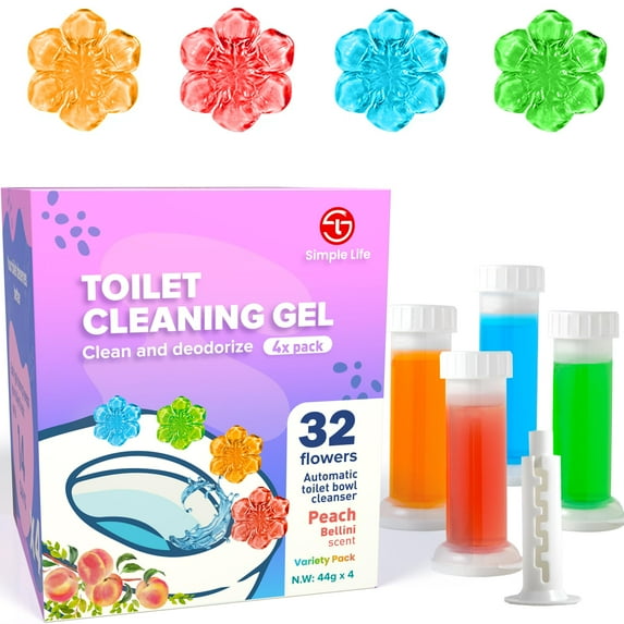 Simple Life Toilet Gel Stamp – Fresh Flower Scent, Anti-Limescale ...
