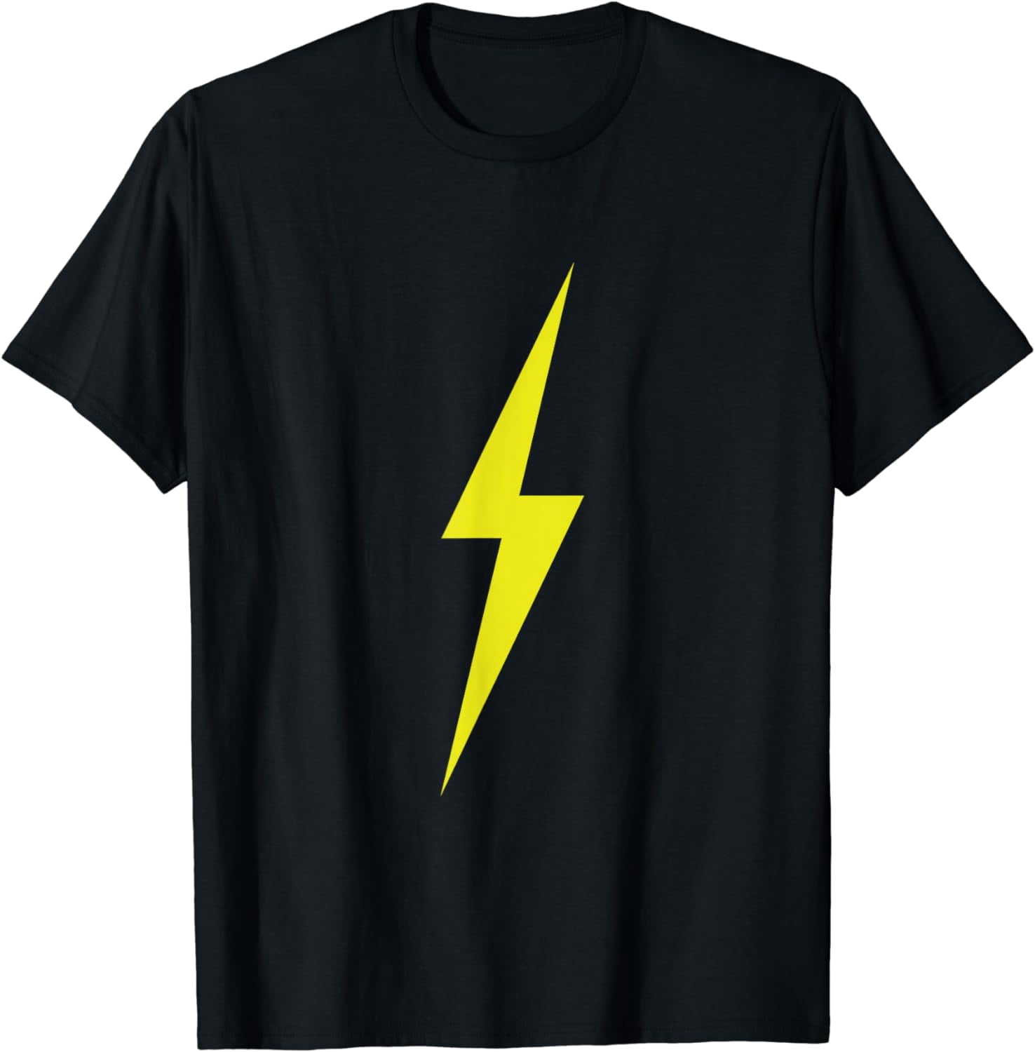 Simple Lightning Bolt Design in Yellow T-Shirt - Walmart.com