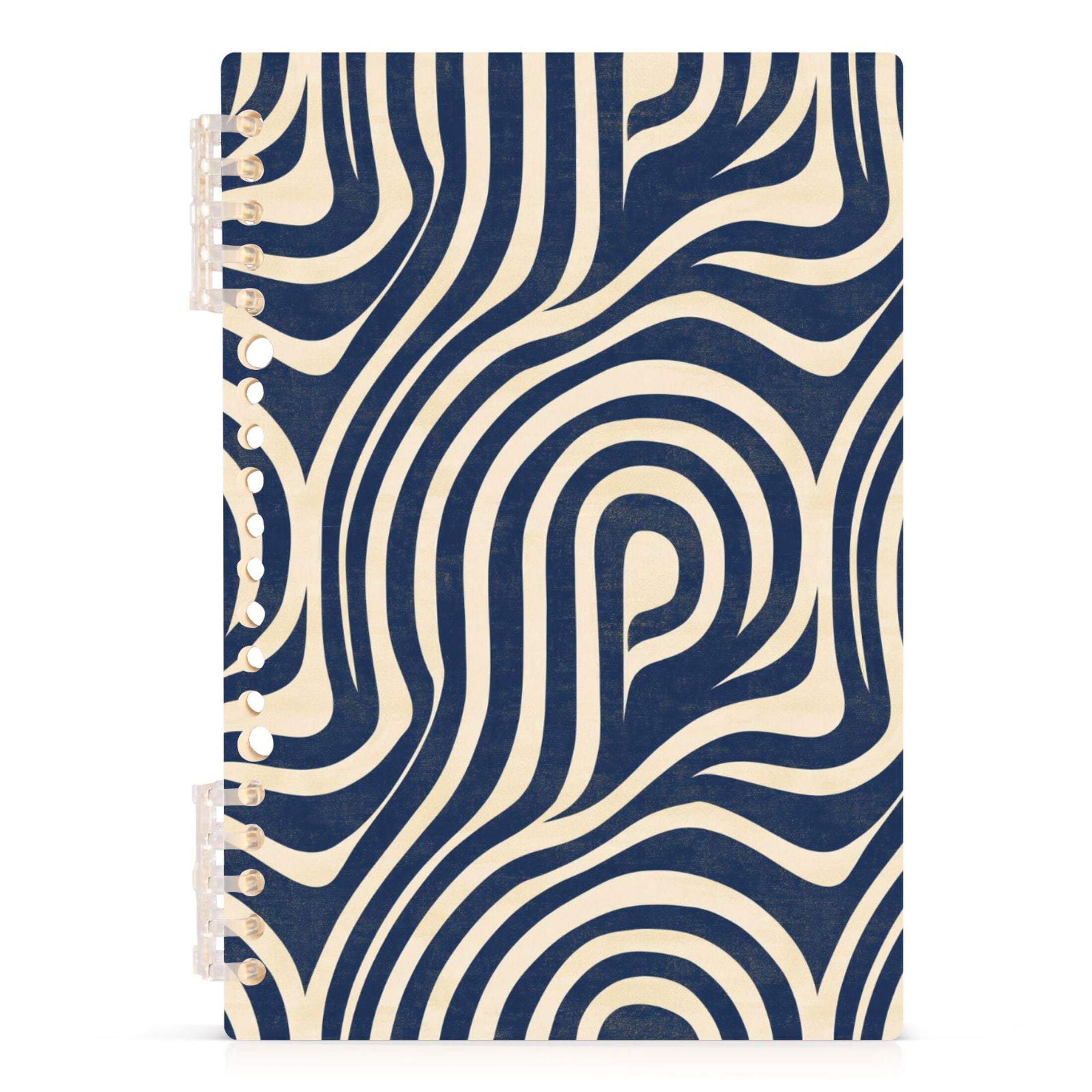 Simple Line Pattern Lined Spiral Journal Notebook 60 Pages A5 College ...