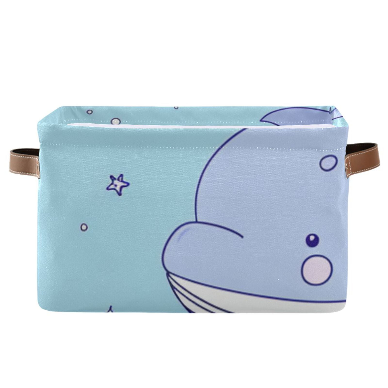 Simple Line Whale Storage Bins Baskets With Handles Storage Box Clothes ...