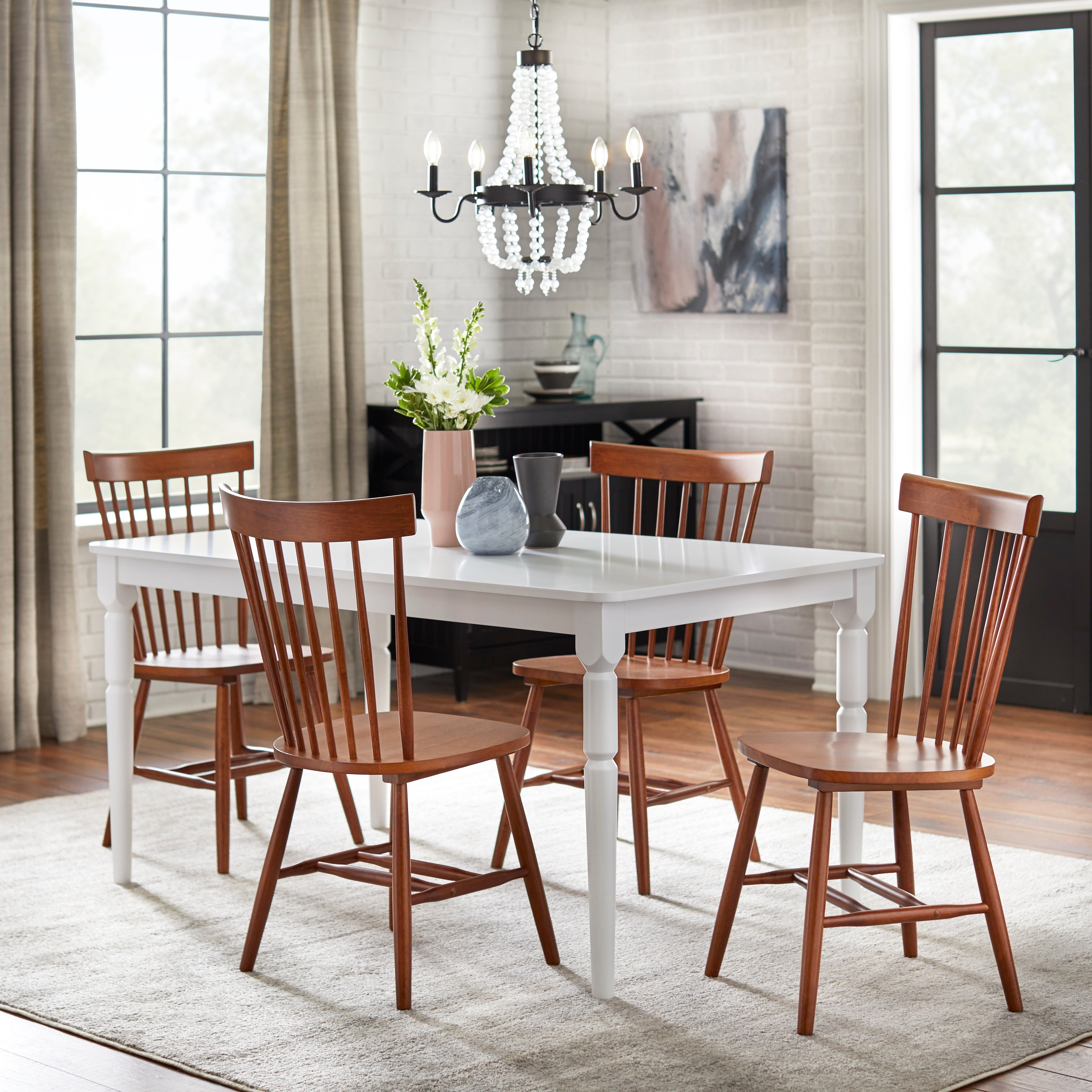 Simple Living 5-piece Vinturi Dining Set Walnut - Walmart.com