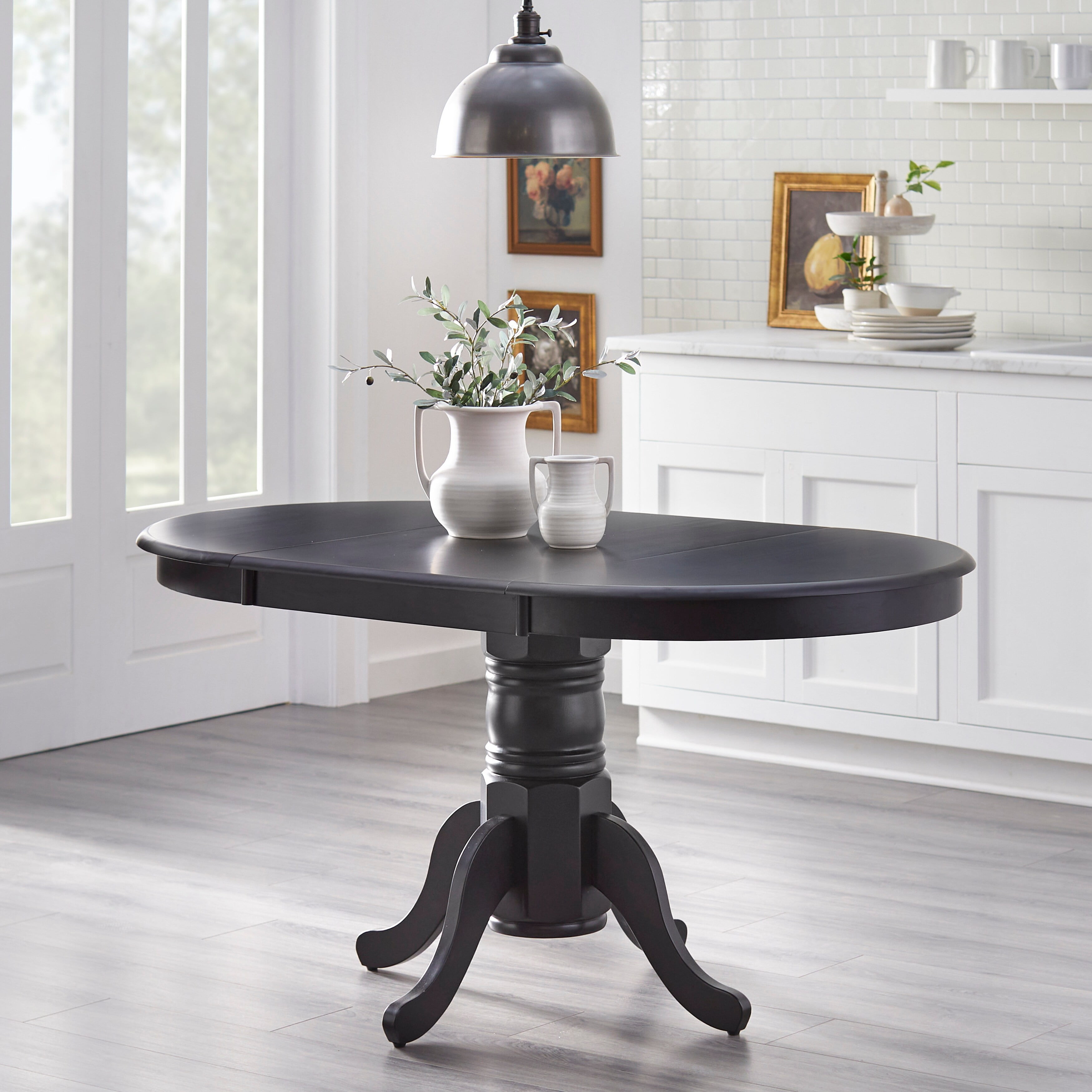 Simple Living Carolina Farmhouse Solid Wood Dining Table with Leaf ...