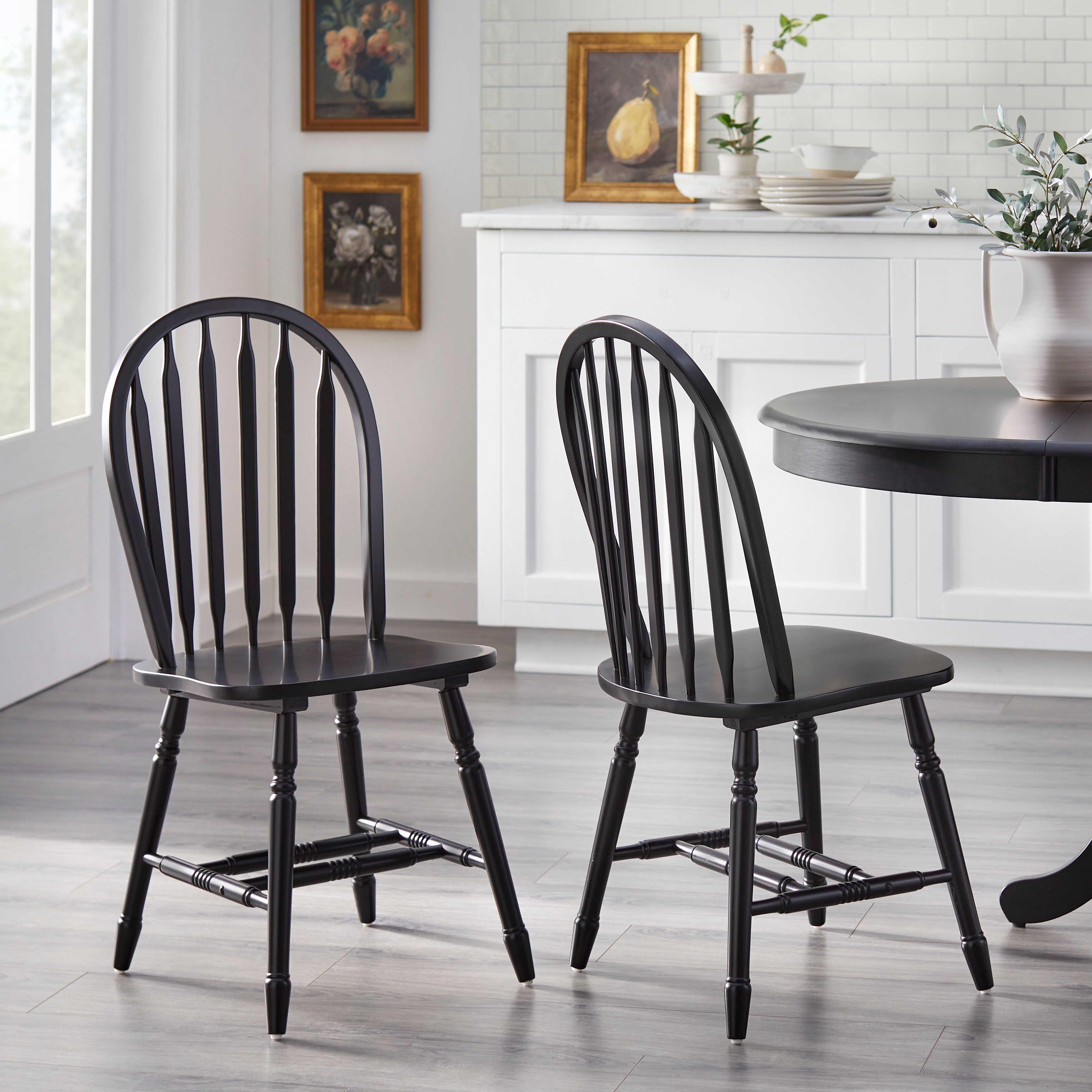 Better Homes and Gardens Autumn Lane Windsor Solid Wood Dining Chairs ...