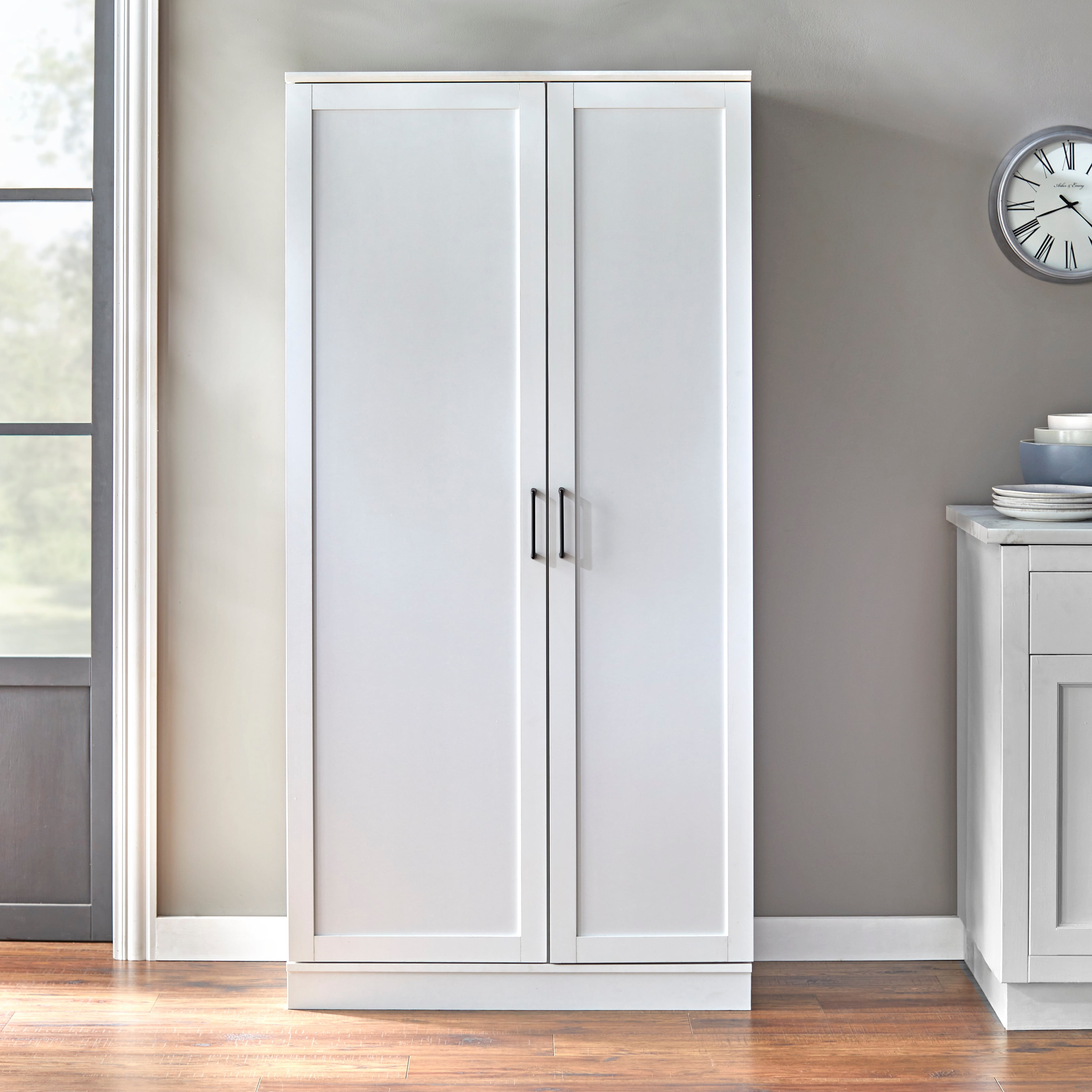 Simple Living Lawrence Tall Pantry Cabinet White - Walmart.com