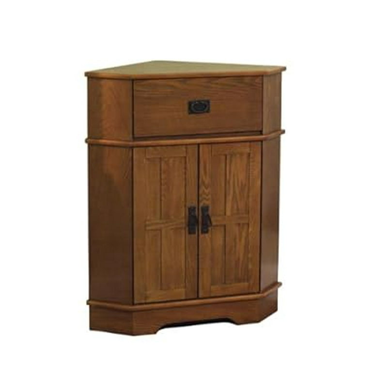 Simple Living Mission Wood Corner Cabinet