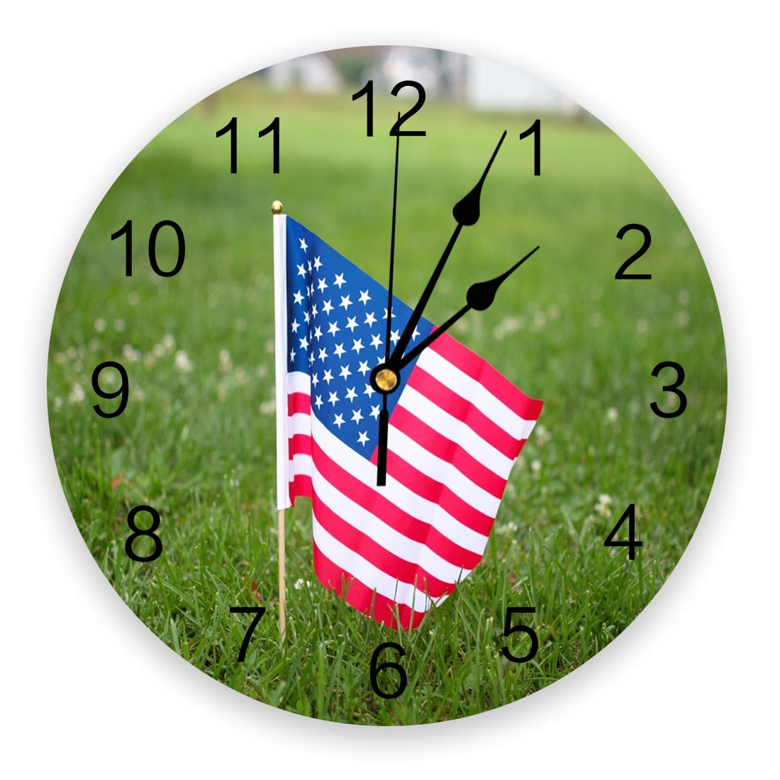 Simple Living Room Wall Clock Golf Course Lawn Blue Sky Coffee Shop Art ...