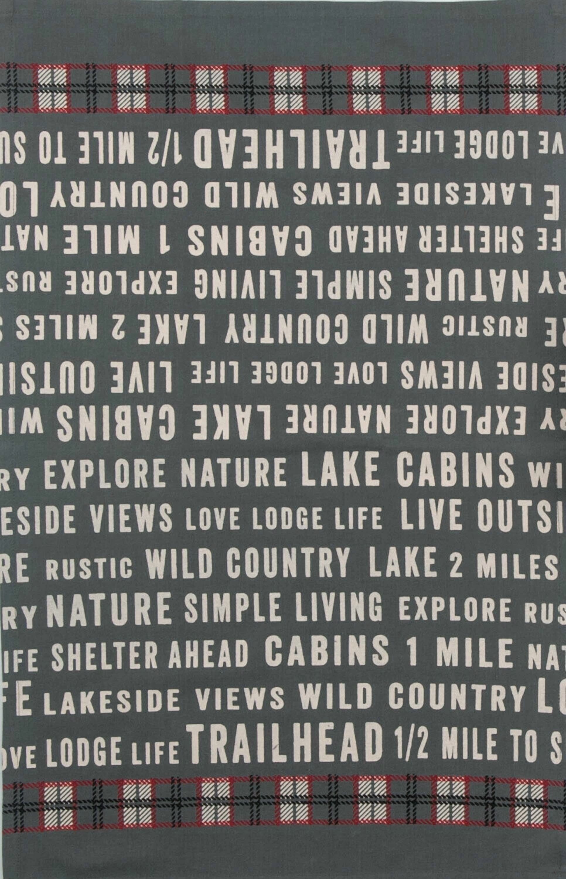 Simple Living Trailhead Camping Cabin Hunting Kitchen Towels Kay Dee ...