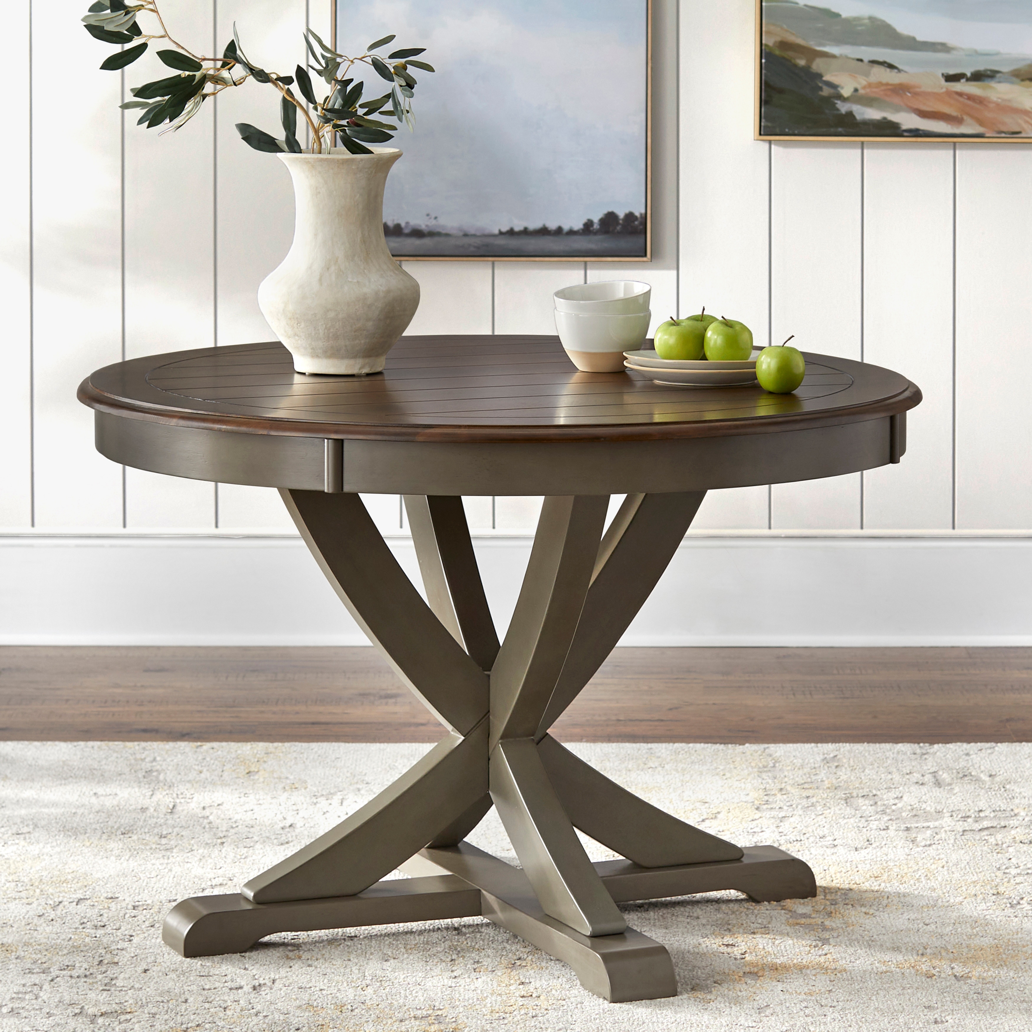 Simple Living Vintner Country Style Round Dining Table - Walmart.com