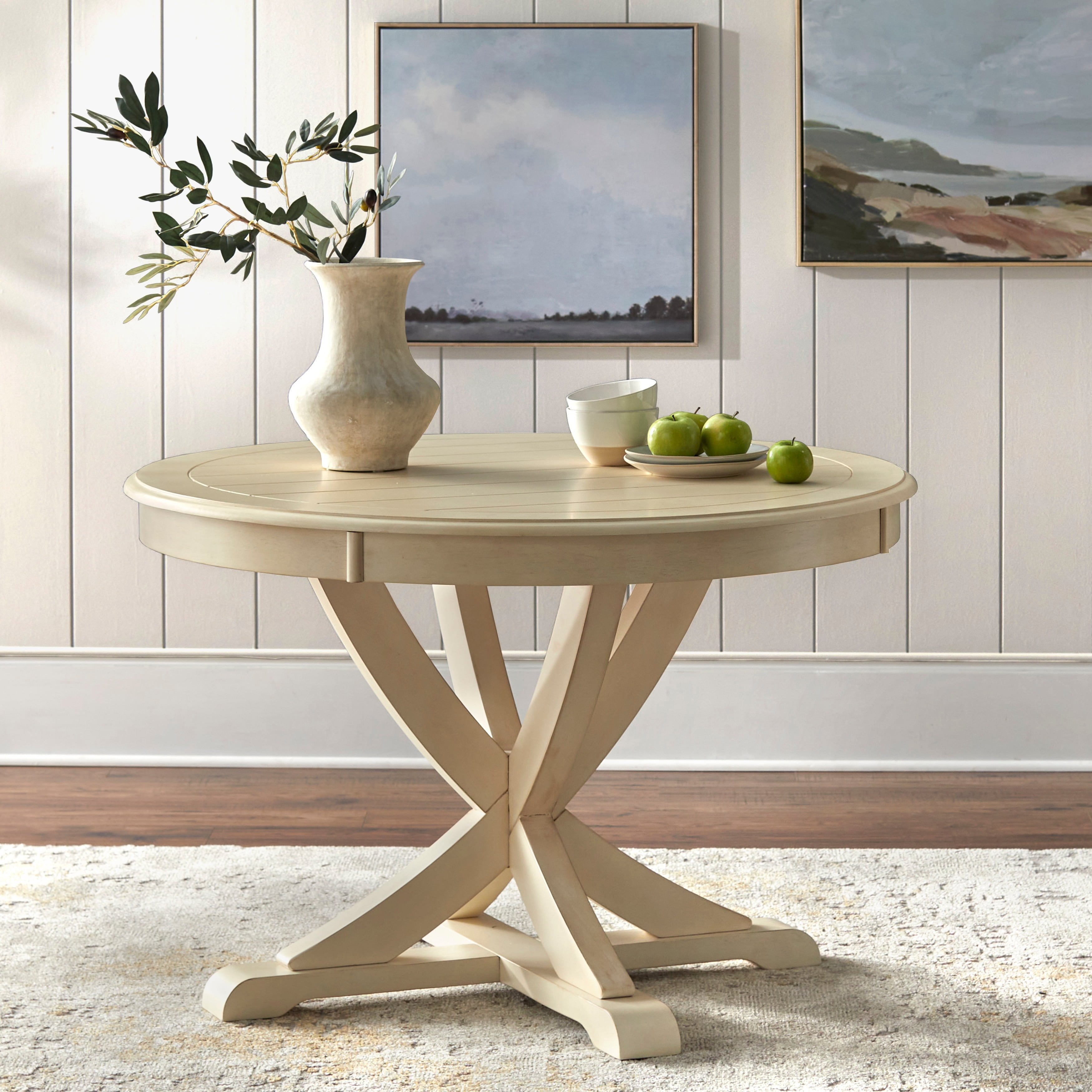 Simple Living Vintner Country Style Round Dining Table - Walmart ...