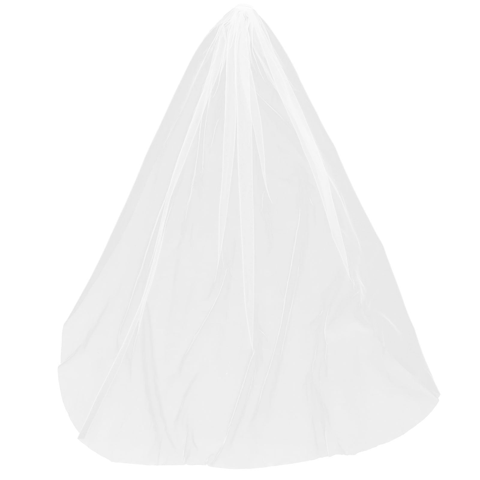 Simple Long Elegant Single Layer Wedding Veil Bridal Veils with Comb ...