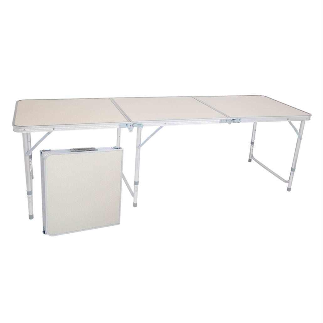 Simple Long Folding Table, Modern Metal Desk with Legs, Portable Picnic ...
